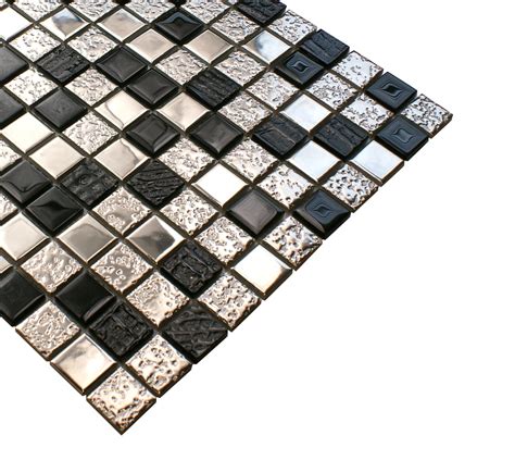 Mozaika Szklana Srebrna Silver Carbon Mozaika Szklana Sklep