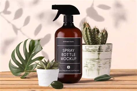 Free Online Spray Bottle Mockup Templates And Items — Mockup Zone