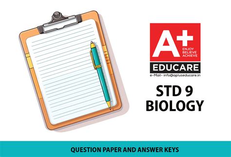 Std 9 Biology All Chapters Unit Test Question Paper And Answer Keys [emandmm]