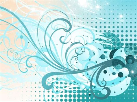 Abstract Blue And White Background With Swirls And Dots Jardín De