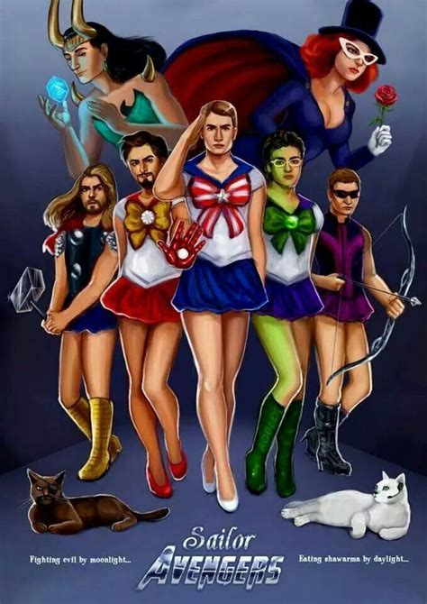 Sailor Avengers ~ Omg Loki Marvel Heroes Geek Chic Sailor Moon