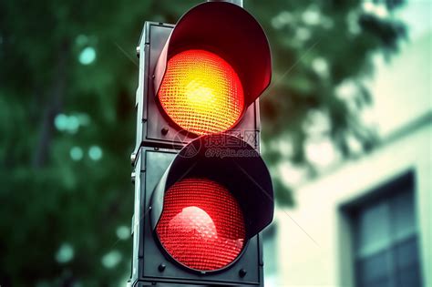 路口的红绿灯高清图片下载 正版图片600793393 摄图网