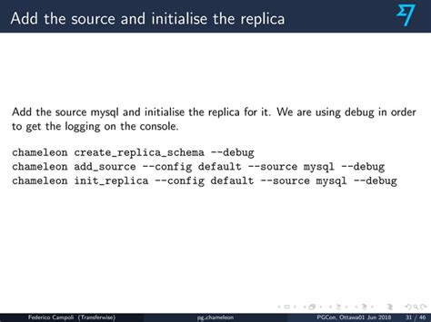 Pgchameleon Mysql To Postgresql Replica Made Easy Ppt