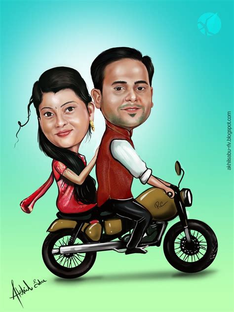 Wedding Caricatures | Akhil Sabu Caricature Wedding, Caricature Gifts ...