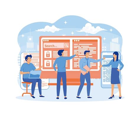 Premium Vector Search Engine Optimization Seo Analytics Team Seo Analysis Marketing Strategy