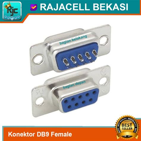 jual konektor db9 male female 9 pin db9 rs232 serial port connector cover shopee indonesia