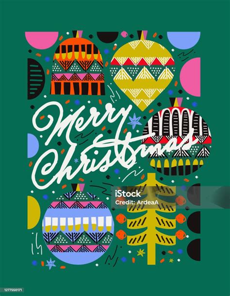 2021 메리 크리스마스와 새해 복 많은 년 휴일 그래픽 디자인에 대한 벡터 추상 적 그림 패턴 크리스마스 트리 크리스마스 트리 장난감 장식 포스터 및 엽서에 대한 기하학적