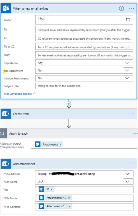 solved save email attachments to sharepoint online fails power