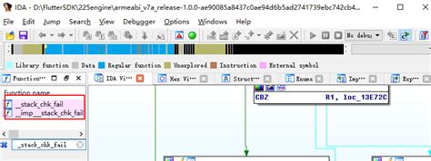 did flutter open stack smashing protection when compling libflutter so
