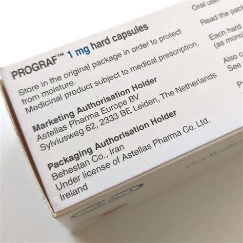 Imported Astellass Prograf 1mg Tacrolimus For Sale In Pakistan