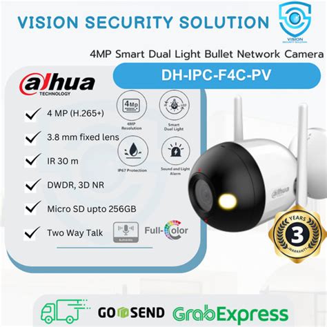 Jual Ip Camera Cctv Wifi Outdoor Dahua 4mp Dh F4c Pv Bullet Ricoo