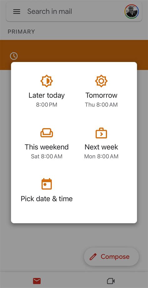 how to snooze gmail messages