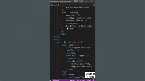 accordian html css html shorts youtube