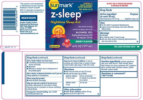 Sunmark Z Sleep Diphenhydramine Hcl Solution