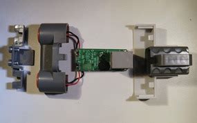 Exposed LEGO Ultrasonic Sensor Bot Bench