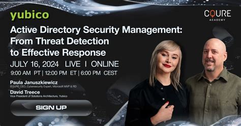 Cqure Academy On Linkedin Staycqure Yubico Cqure Activedirectory Cybersecurity Webinar
