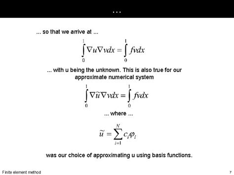 Finite Elements Basic Formulation Basis Functions Stiffness Matrix