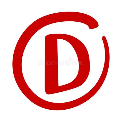 D Grade Exam Mark Vector Stock Vector Illustration Of Mark 338420273