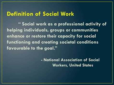 Definition Of Social Work And Descriptionpptx