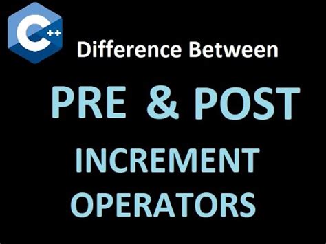 What Is Increment Operator Difference Between Post Increment Pre Increment Operators YouTube
