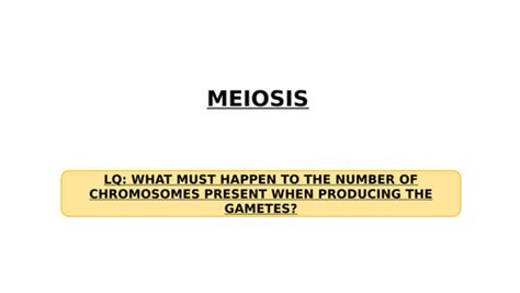 Igcse Biology Edexcel Meiosis Teaching Resources
