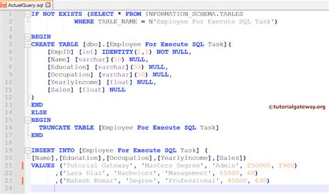 Ssis Execute Sql Task Using File Connection