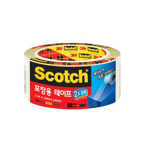 3m 스카치 포장용 테이프 3615 48mm X 50m 1입 투명 두사몰