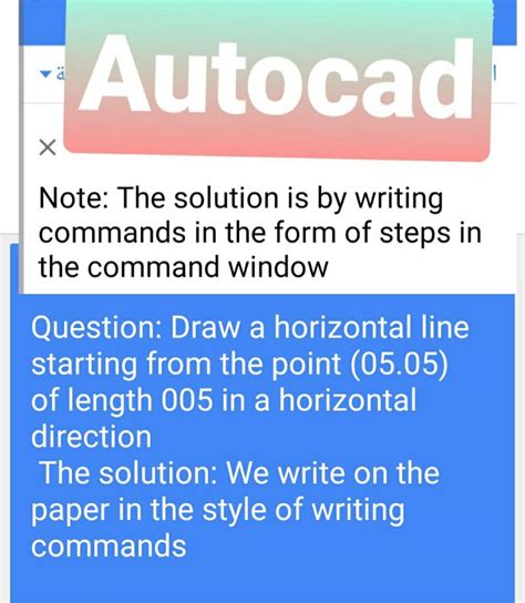 Solved Autocad Х Note The solution is by writing commands Chegg