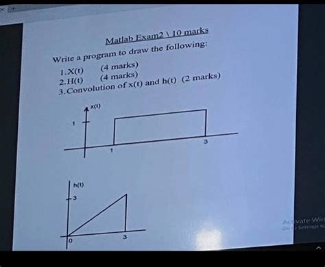 Solved Matlab Exam2 L 10 Marks Write A Program To Draw The