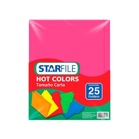Folder Rosa Hot Colors Tamaño Carta Marca Starfile Stock México