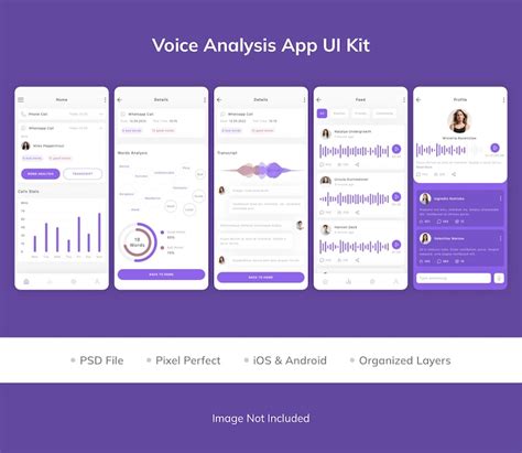 Premium Psd Voice Analysis App Ui Kit