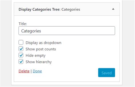 Display Categories Tree For Wordpress Download