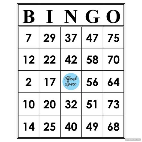 Printable Bingo Cards 1 75 Pdf Printable Templates