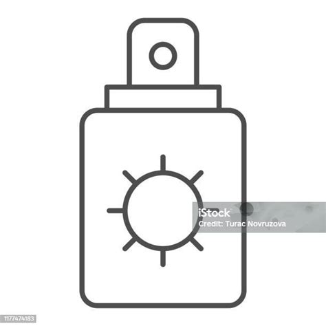 자외선 차단제 얇은 선 아이콘 보호 로션 벡터 그림 흰색에 격리 웹 및 앱을 위해 디자인 된 스킨 케어 개요 스타일 디자인 Eps 10 0명에 대한 스톡 벡터 아트 및 기타