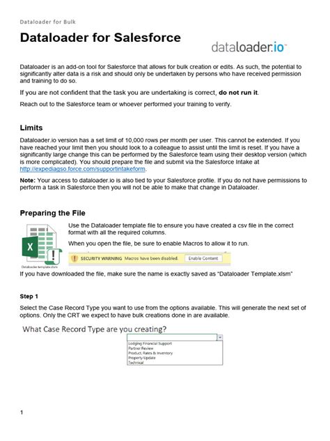 Dataloader Instructions Pdf Computer File Comma Separated Values