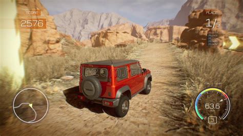 3d Car Racing Simulator With Vehicle Driving Along Off Road Stock Video