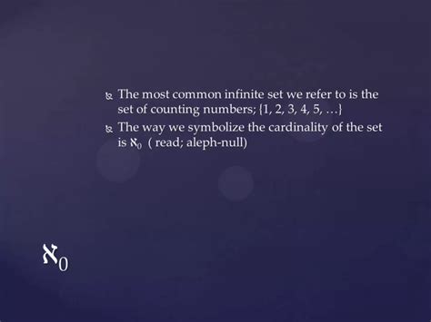 Infinite Sets And Cardinalities Pptx