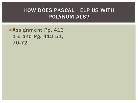 Ppt Pascals Triangle Powerpoint Presentation Free Download Id 3175660