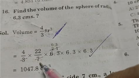 Find The Volume Sphere Youtube
