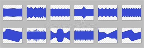 Different Abstract Shapes For Website Set Of Template Web Page Dividers Separator On Landing