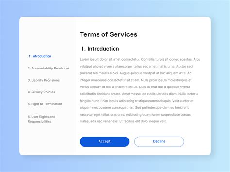 Daily UI Terms Of Services On Behance