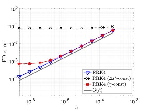 convergence of the finite difference error 28 for rrk with 1d