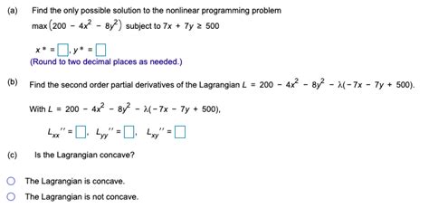Solved A Find The Only Possible Solution To The