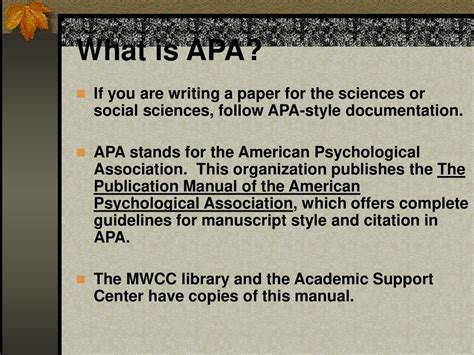 mla and apa made easy the academic support center ppt download