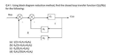Solved Q Using Block Diagram Reduction Method Find The Chegg