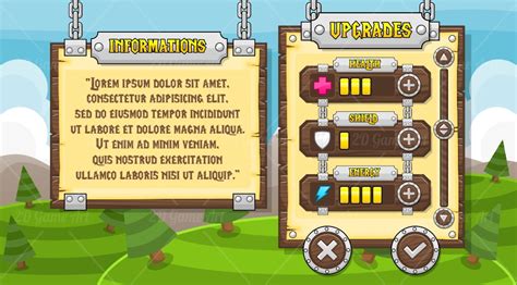 Tower Defense Game GUI Game Art D