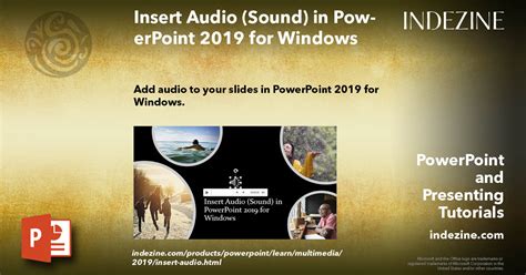insert audio sound in powerpoint 2019 for windows