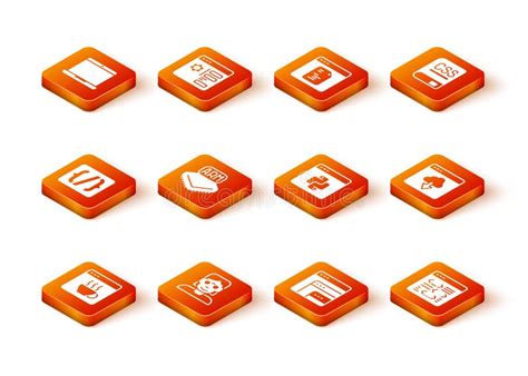 Python Technology For Website Design Stock Vector Illustration Of