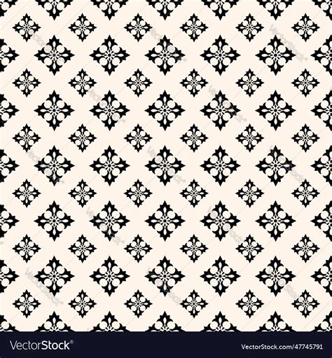 Abstract Floral Gothic Style Seamless Pattern Vector Image