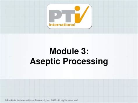 PPT Module 3 Aseptic Processing PowerPoint Presentation Free Download ID 6373420